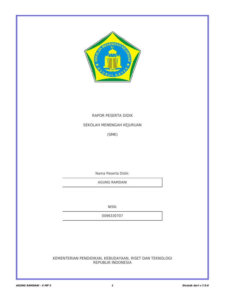 Agung Ramdani - X MP 5-Identitas | PDF