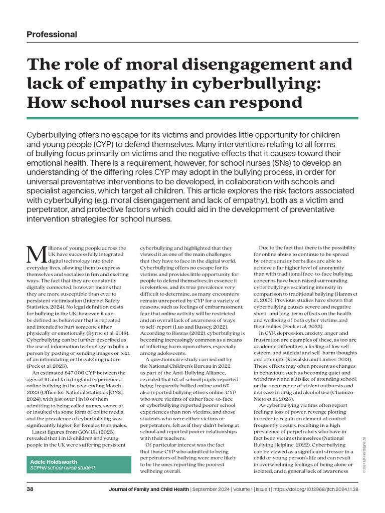 jfch.2024.1.1.38.pdf | PDF | Cyberbullying | Bullying