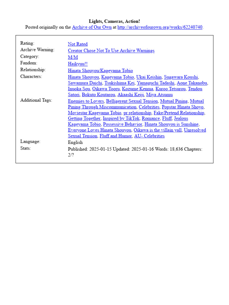 Lights Cameras Action | PDF