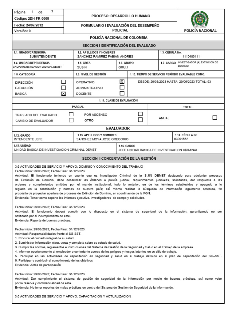 Evaluacion | PDF | Policía | Licencia de conducir