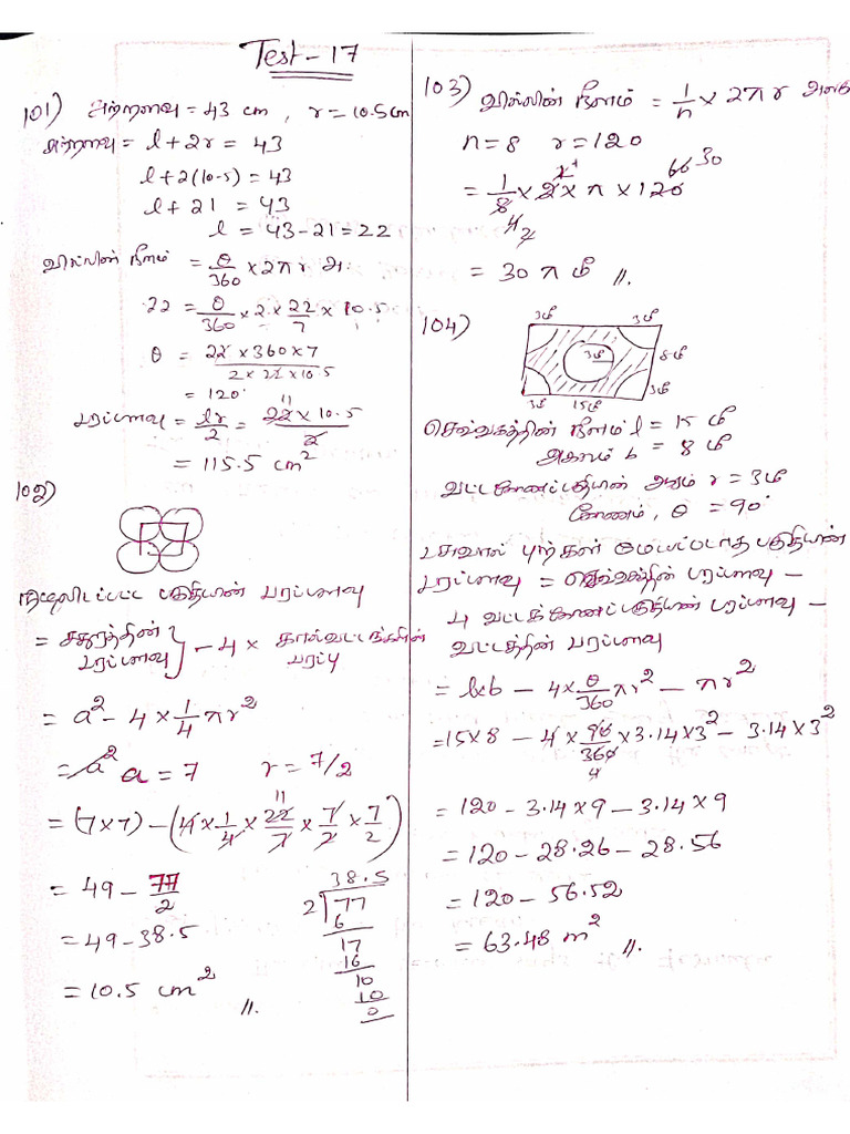 SI Test 17 - Maths Solutions | PDF