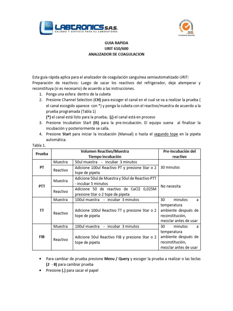 9.GUIA RAPIDA urit 610 | PDF