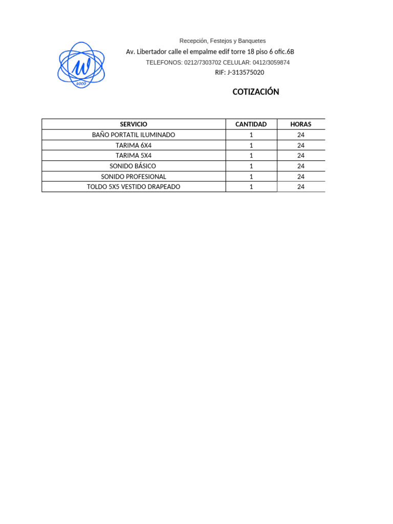 Cotización Mppeu | PDF