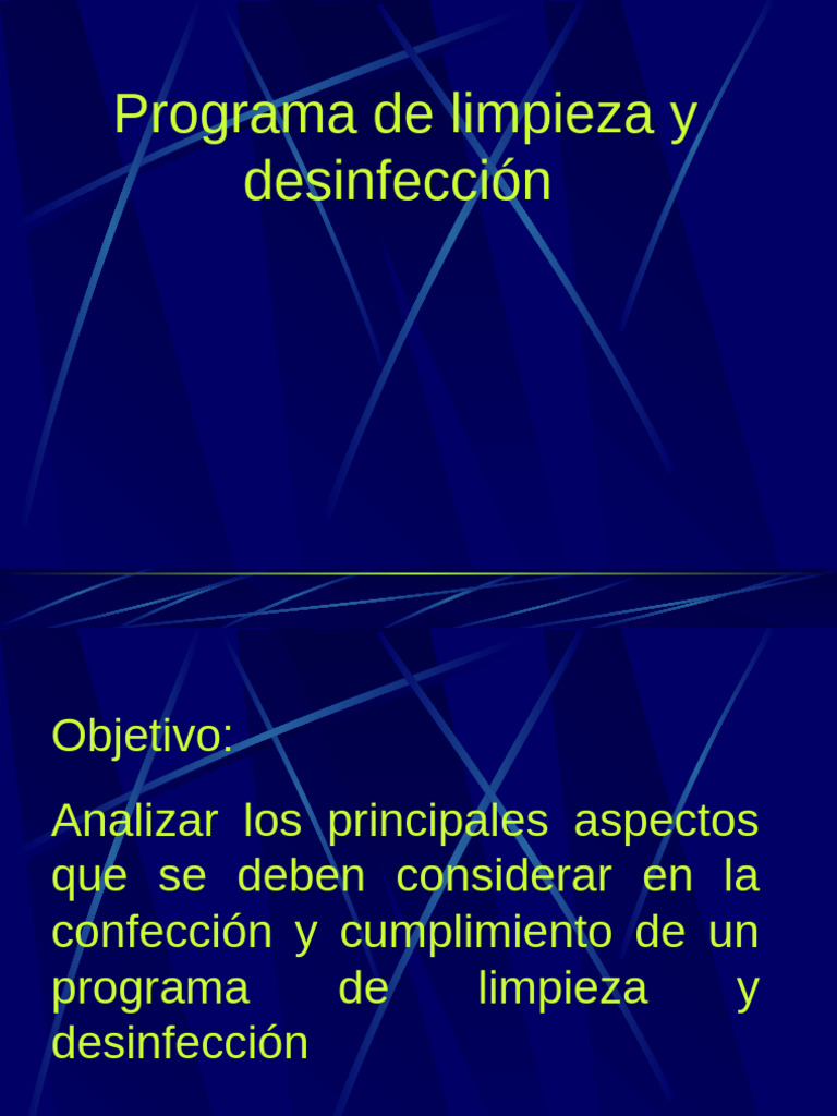 Programa de Limpieza y Desinfección | PDF