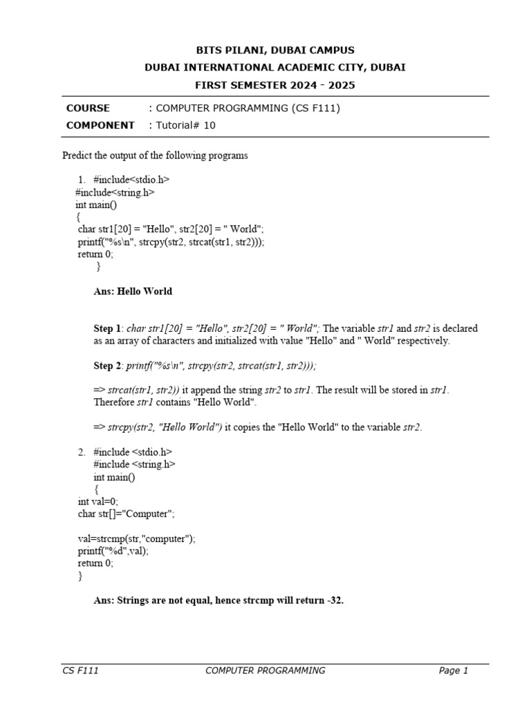 CP Tutorial Solutions 3 | PDF | Integer (Computer Science) | Computer Architecture