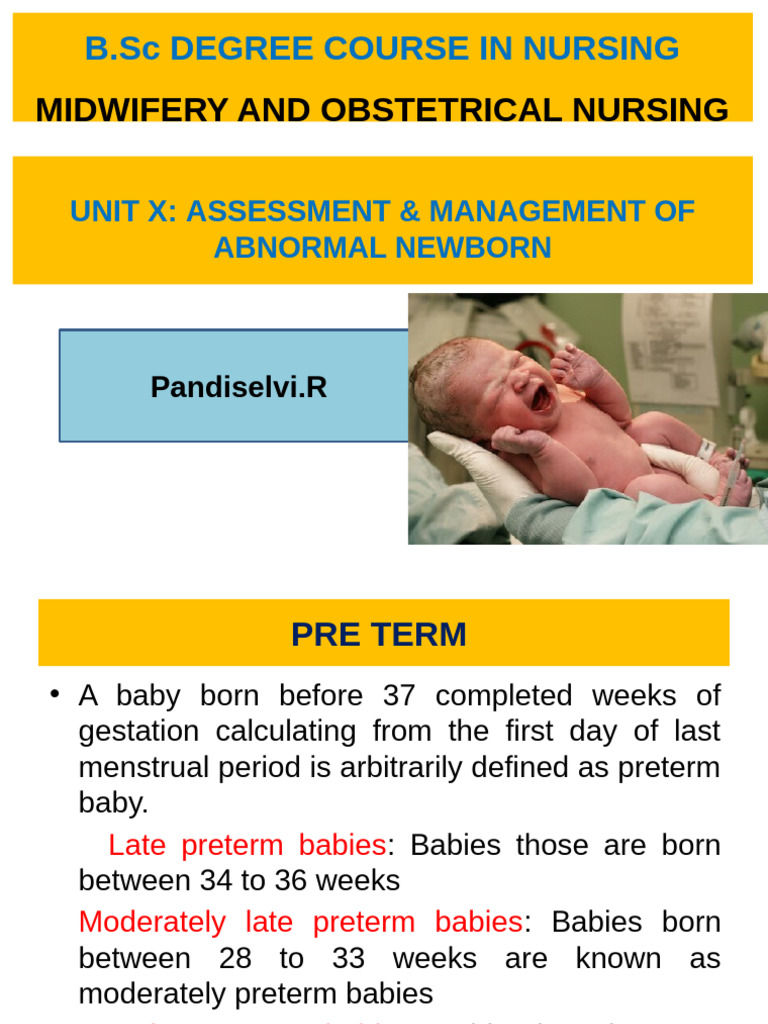 Obg-Abnormal Newborn Revision | PDF | Preterm Birth | Fetus