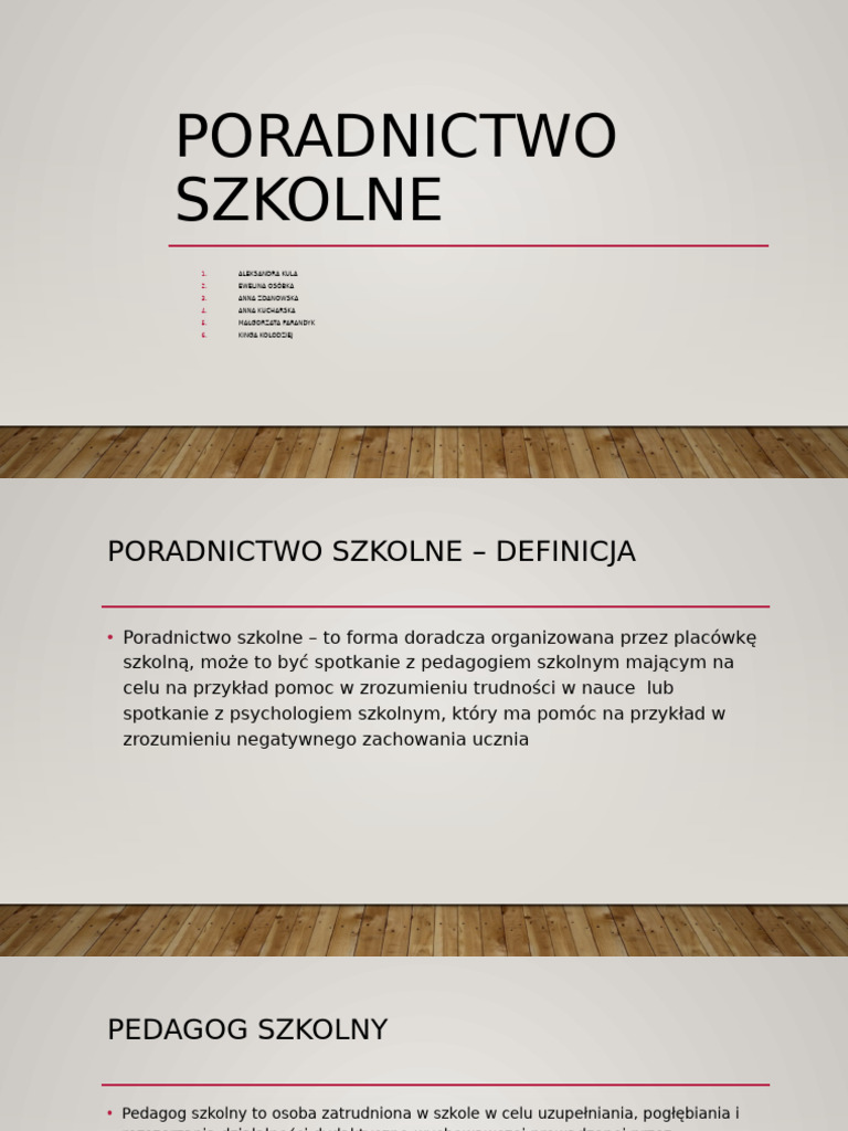 Poradnictwo Szkolne 2 | PDF