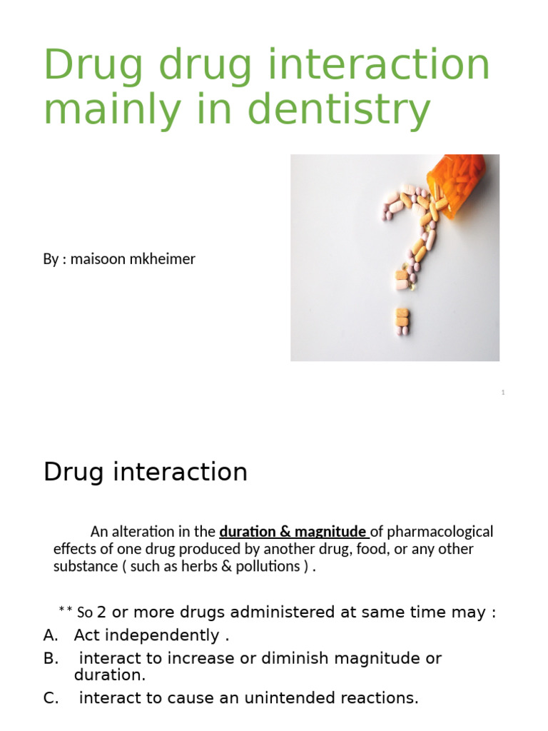 Drug Interaction Risks in Dentistry | PDF | Medical Specialties | Drugs