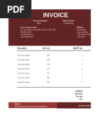 Excel Invoice Template | PDF