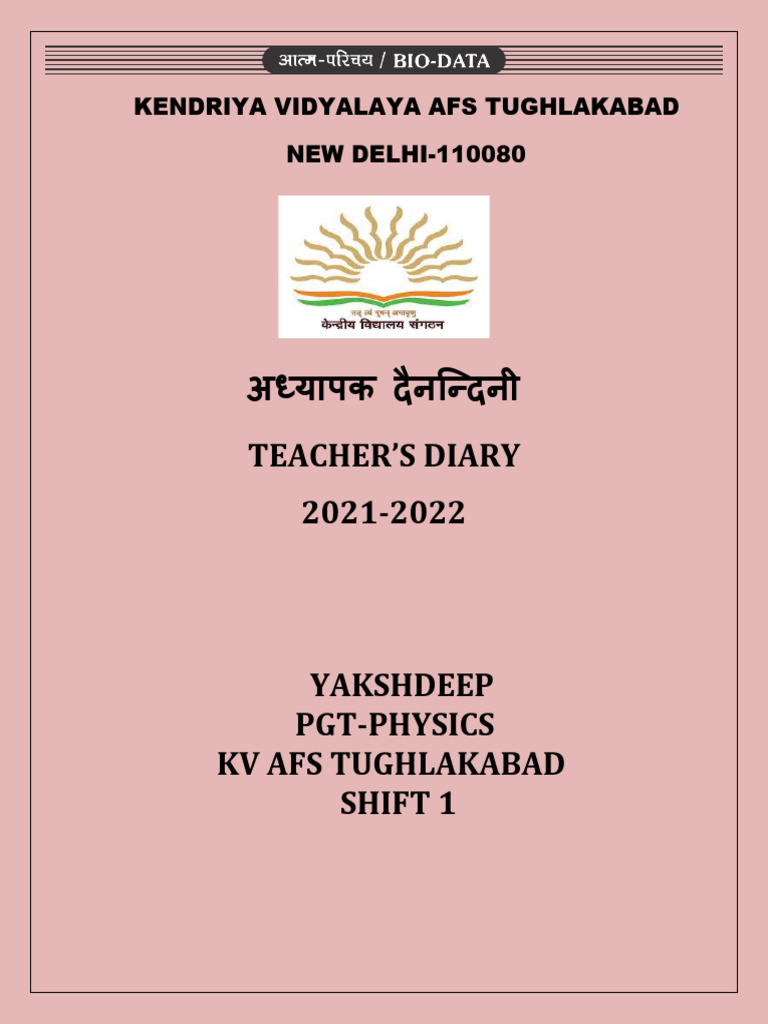 Teacher's E-diary format (1) | PDF | Electromagnetic Radiation ...