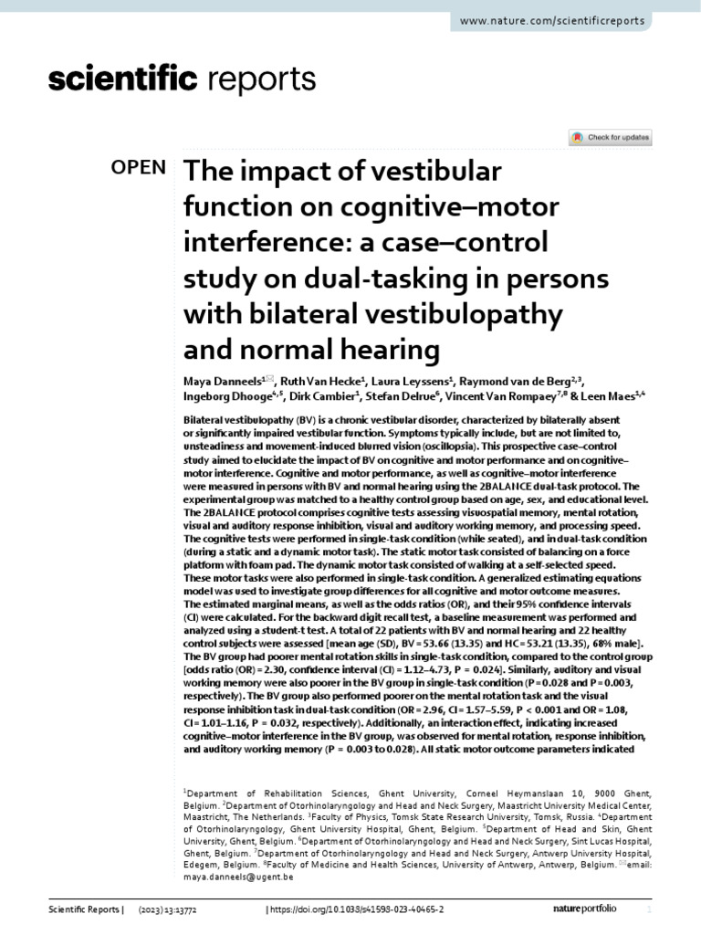 2023 Article 40465 | PDF | Mental Chronometry | Neuroscience