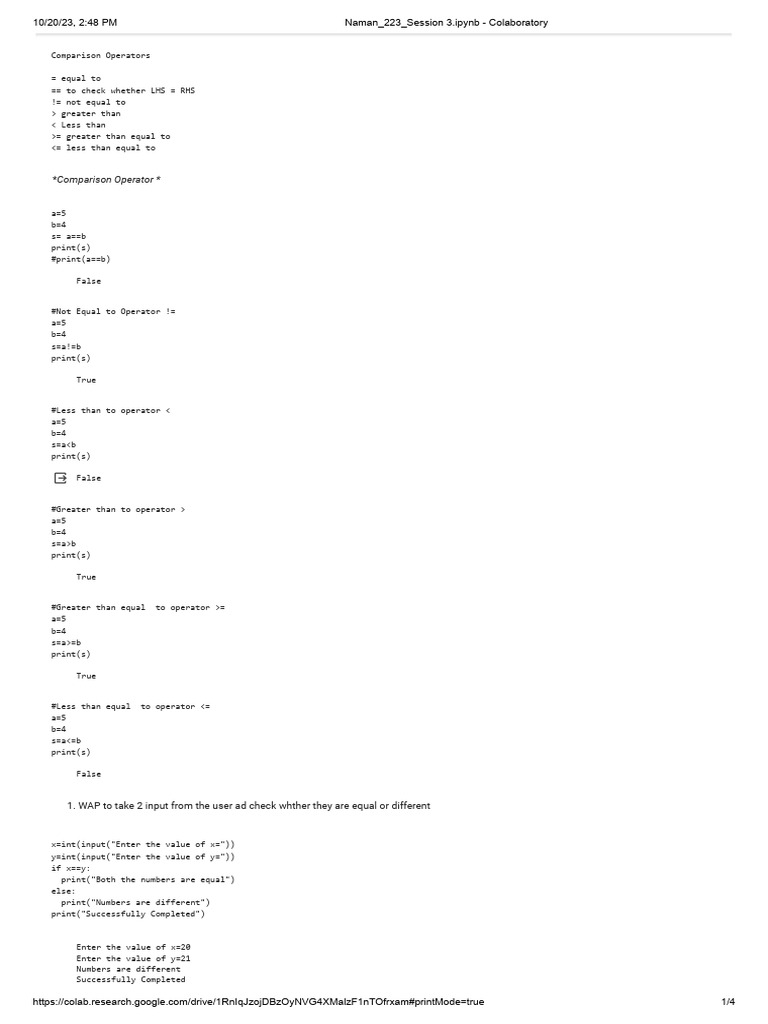Naman_223_Session 3.ipynb - Colaboratory | PDF | Logic | Mathematical Logic