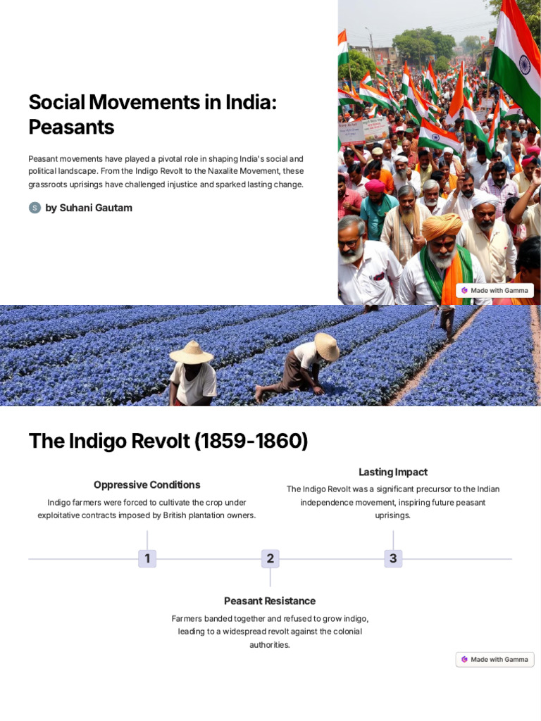 Social Movements in India Peasants | PDF | Mahatma Gandhi | Social ...