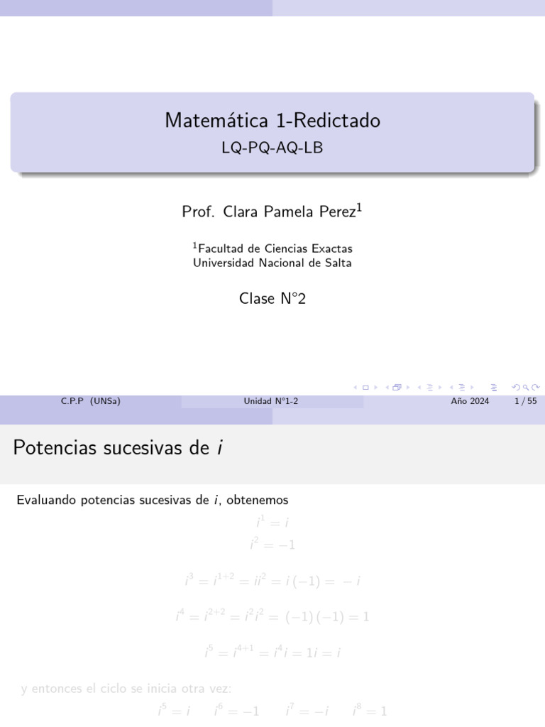 Clase - 3 Red 2024 | PDF | Multiplicación | Número complejo