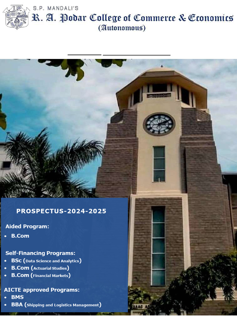 Prospectus 2024 25 | PDF | Libraries | Data Science