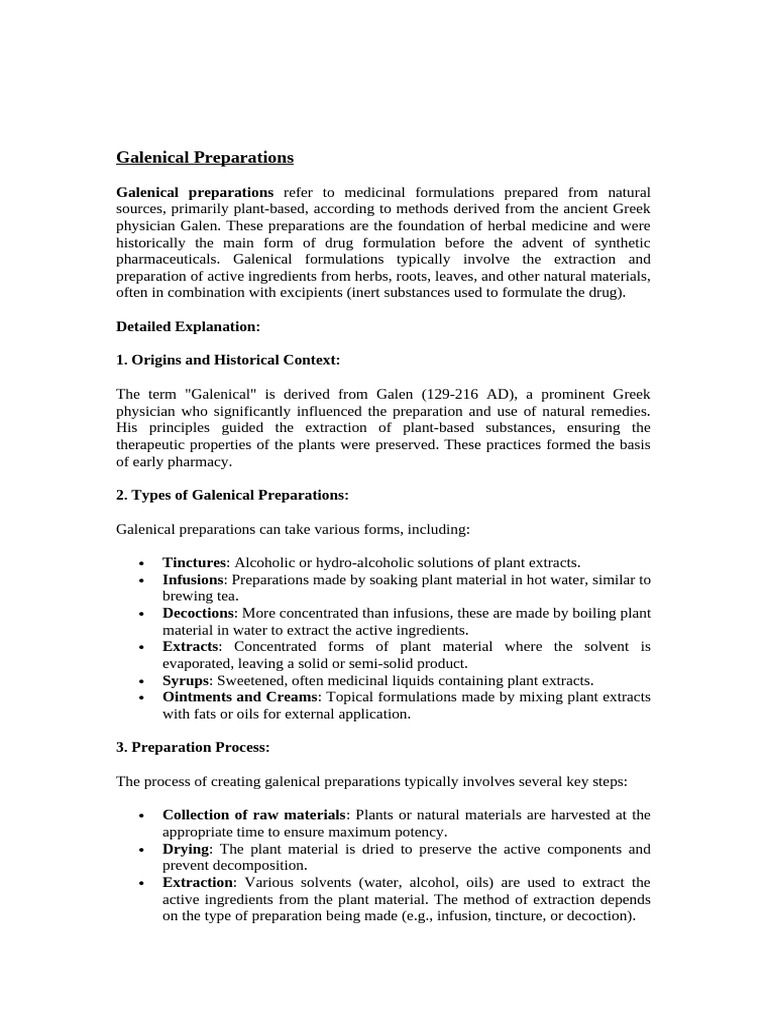 Galenical Preparations Guide | PDF | Chemistry | Distillation