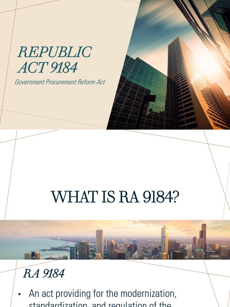Republic-act-9184 | PDF | Procurement | Budget