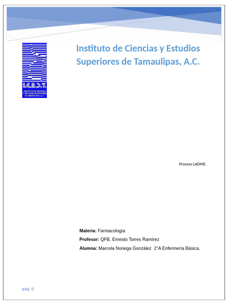 Procesos Farmacocinéticos: LADME | PDF | Medicamentos con receta ...