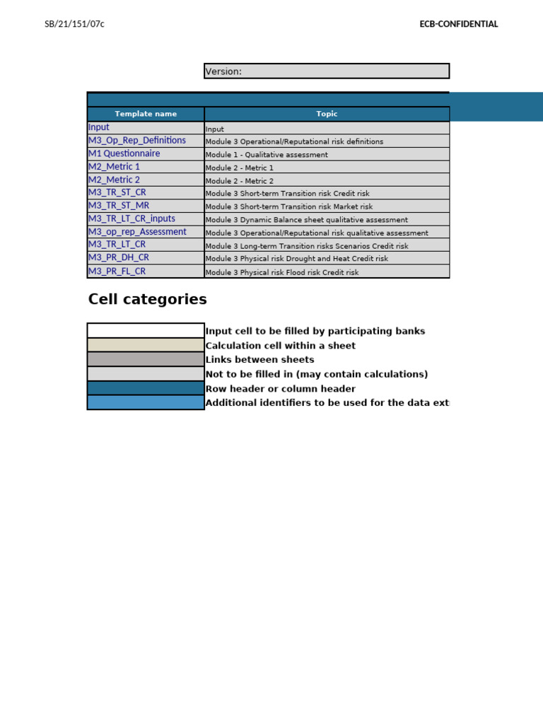 SSM - Climate Template 202109 9e069f12a8.en | PDF | Credit Risk | Risk