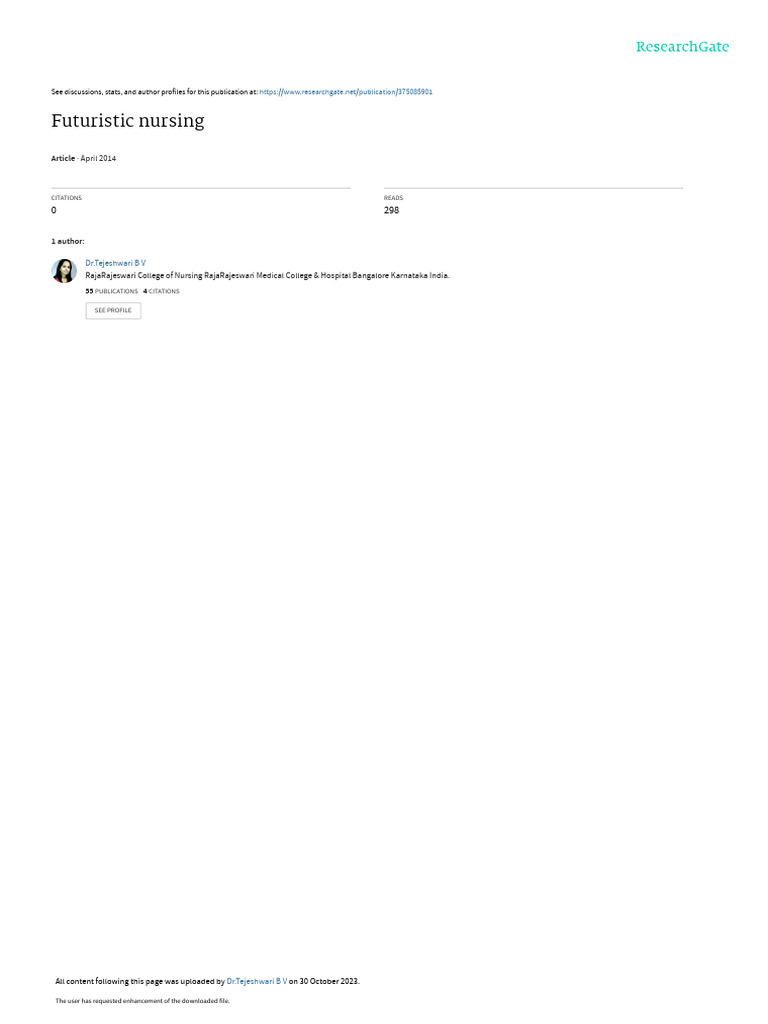 Futuristic Nursing | PDF