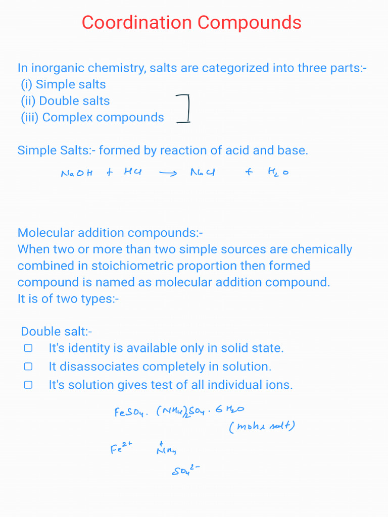Coordination Compound | PDF