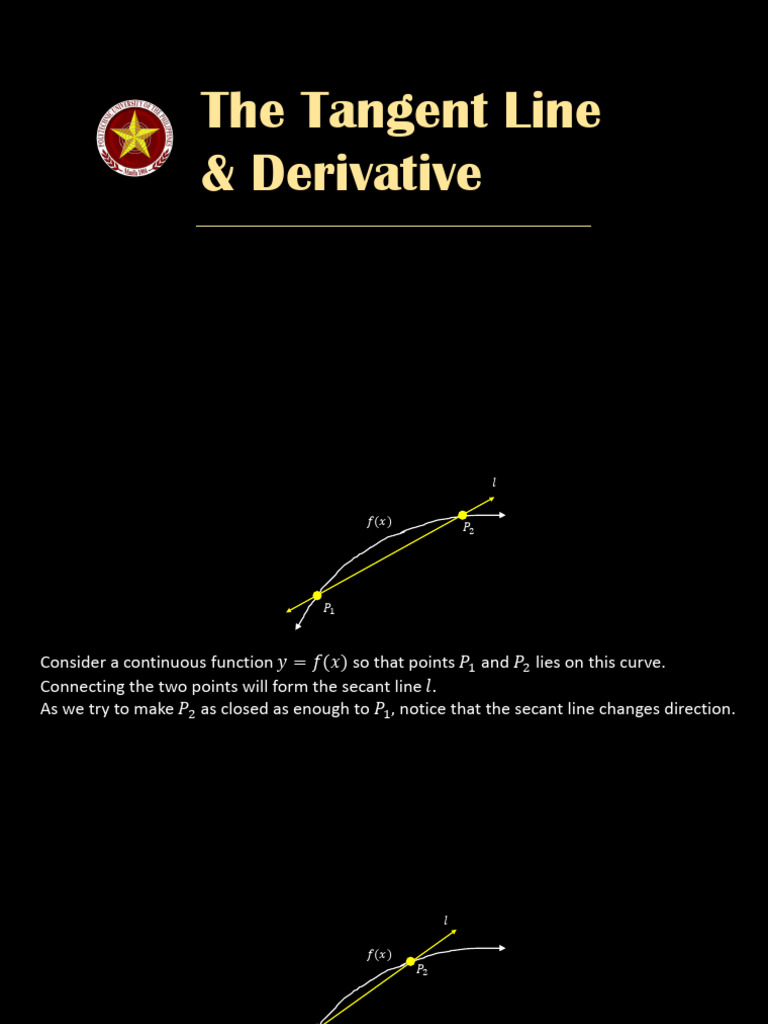 PPT 6 - Tangent Line & Derivative | PDF | Tangent | Slope