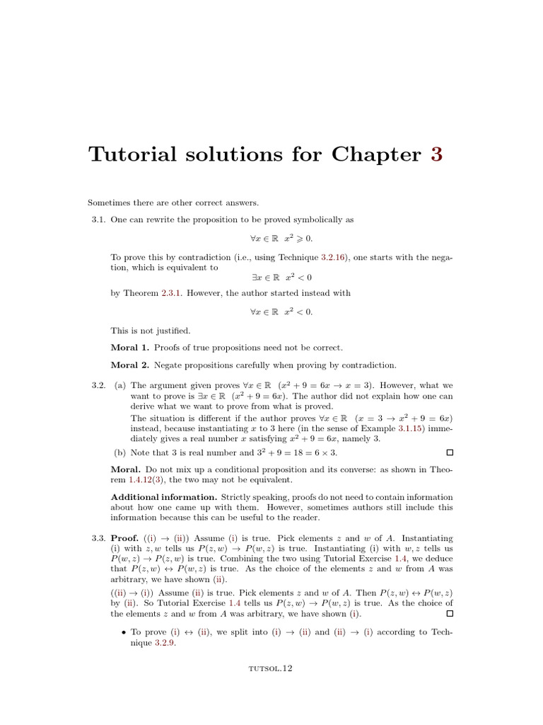 3-proofs-tutsol | PDF | Mathematics | Mathematical Logic