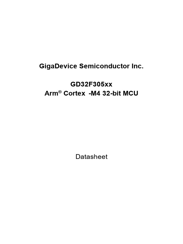 GD32F305xxDatasheetRev1 7 | PDF | Microcontroller | Electronic Engineering