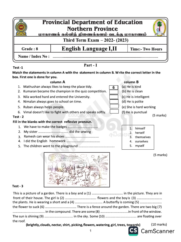 Gr8 Ta English 2022 Term 3 | PDF