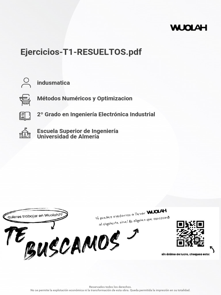 Wuolah Free Ejercicios T1 RESUELTOS | PDF | Ingeniería