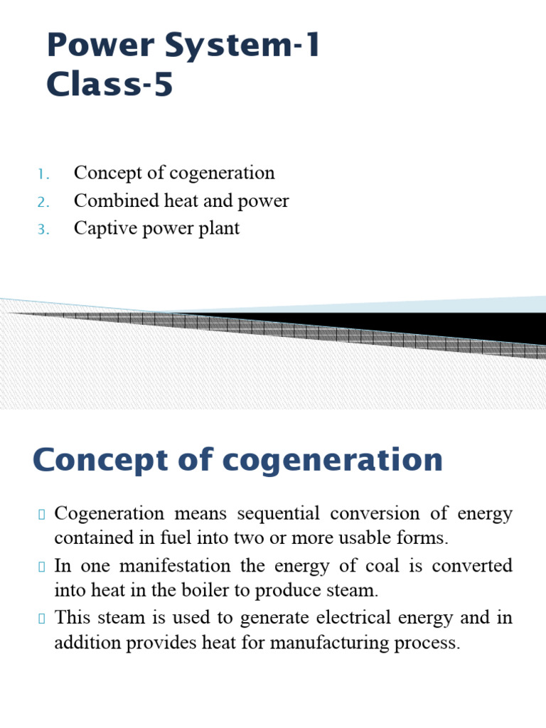 power-system-1,class-5 | PDF | Cogeneration | Power Station