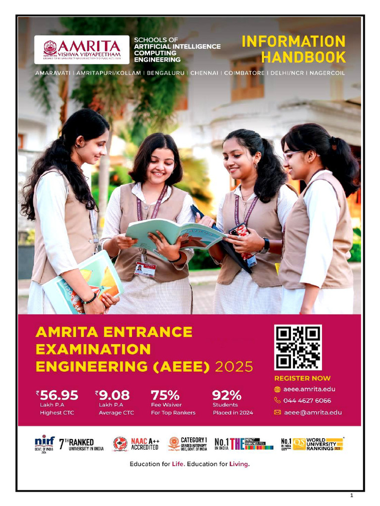 AEEE 2025 Admission Guidelines | PDF | Complex Number | University And ...