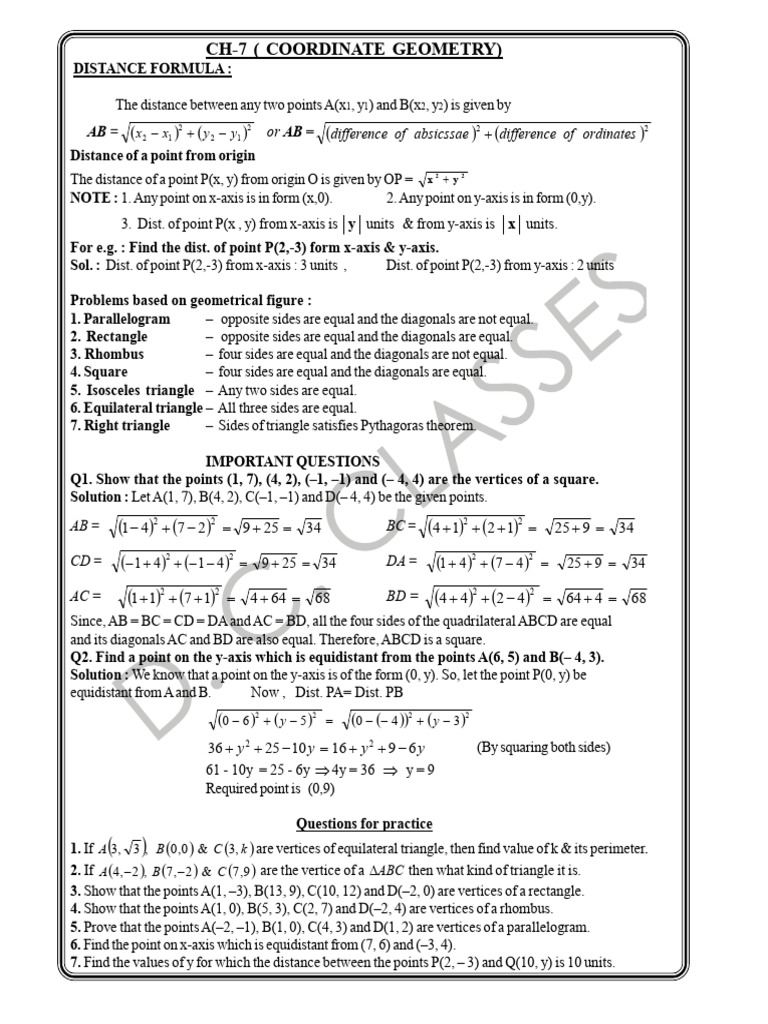 ch-7 x class | PDF | Elementary Geometry | Geometry