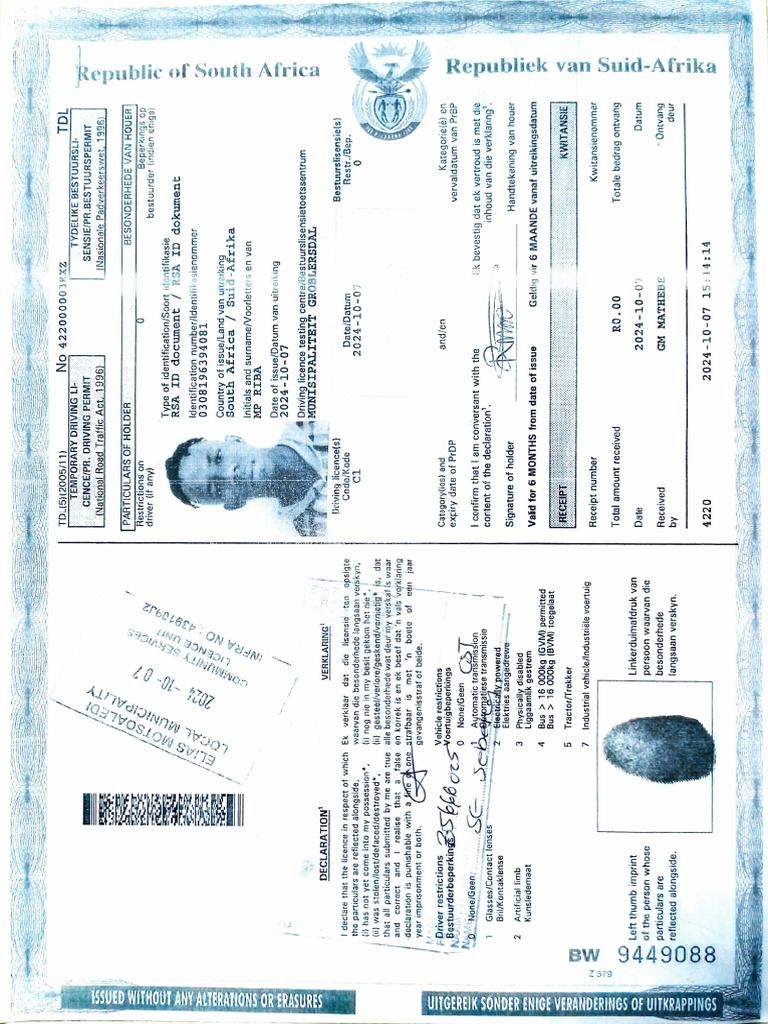Drivers license | PDF