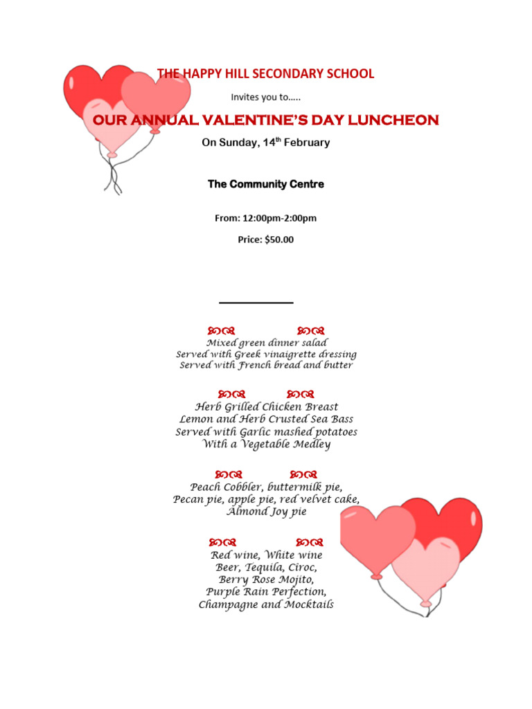 Menu - Michaela | PDF