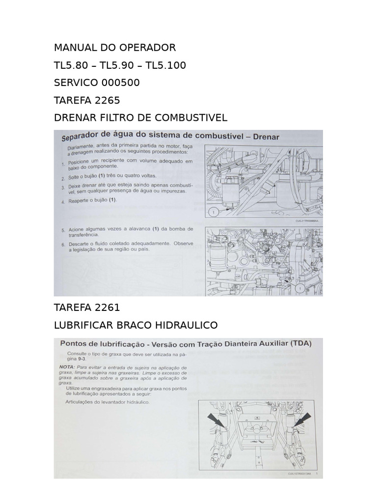 Manual do Operador TL5.80 a TL5.100 | PDF