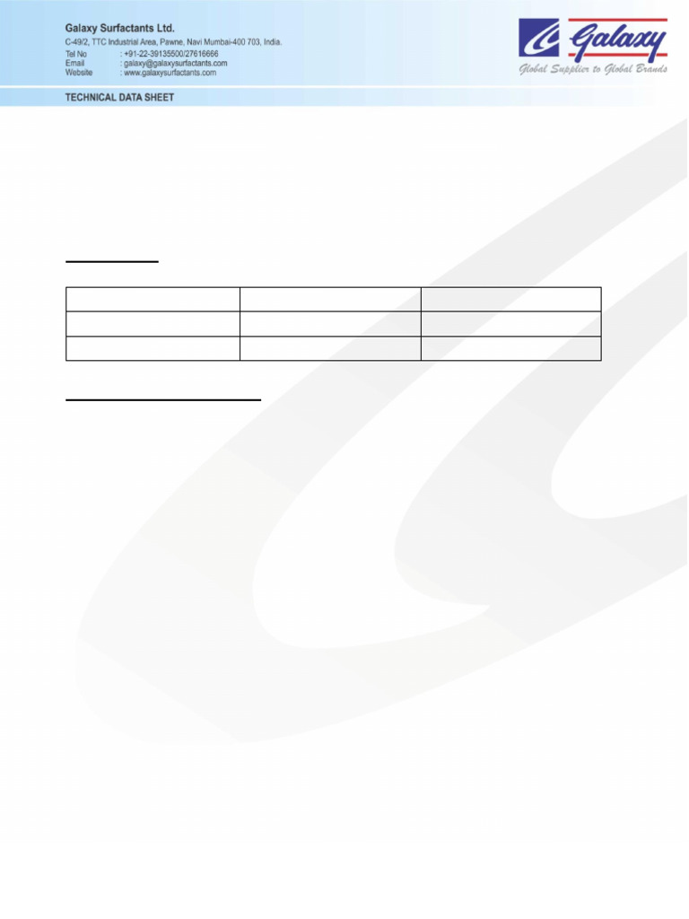 Galsoft EcoCare 165 - TDS | PDF