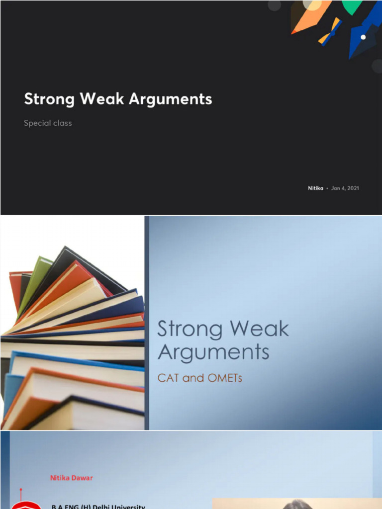 Strong Weak Arguments No Anno | PDF