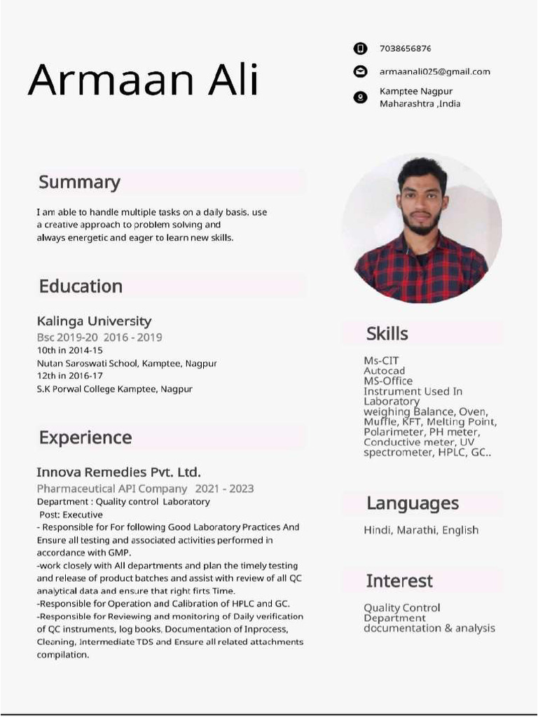 Resume Armaan | PDF