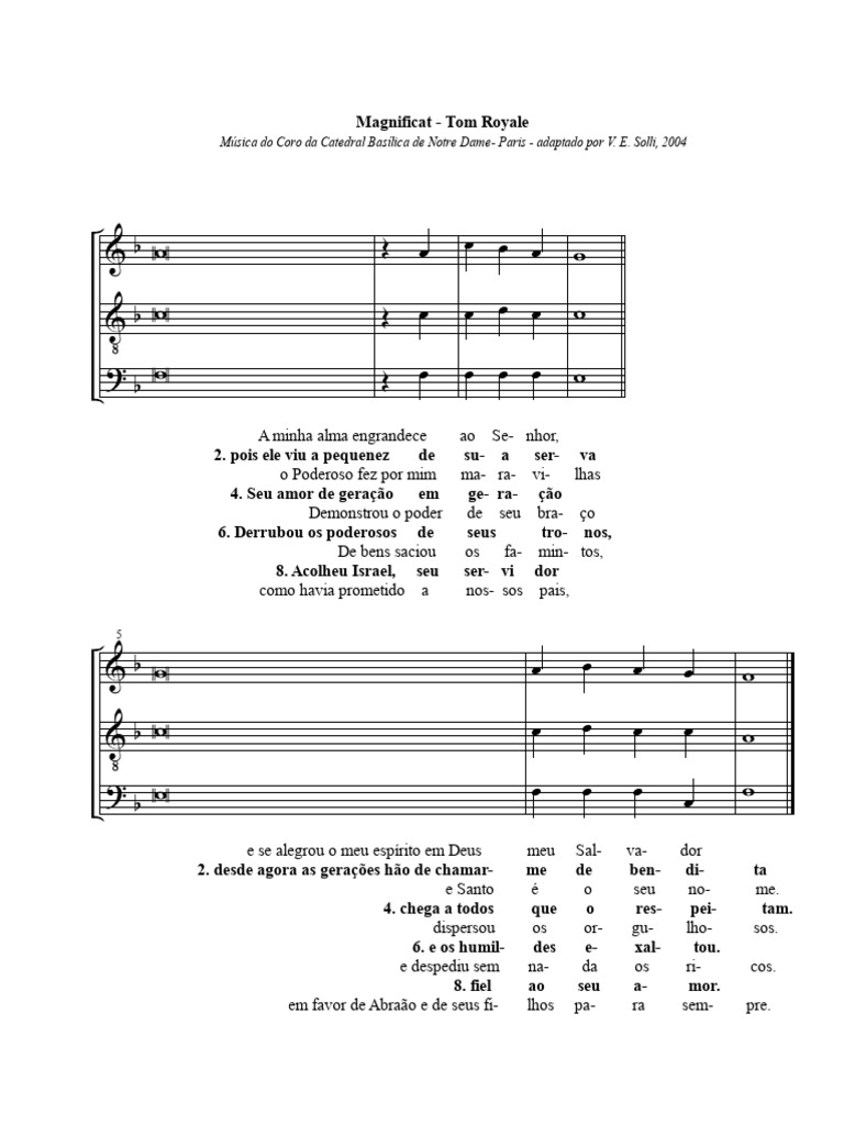 Magnificat: Música e Letra do Coro | PDF