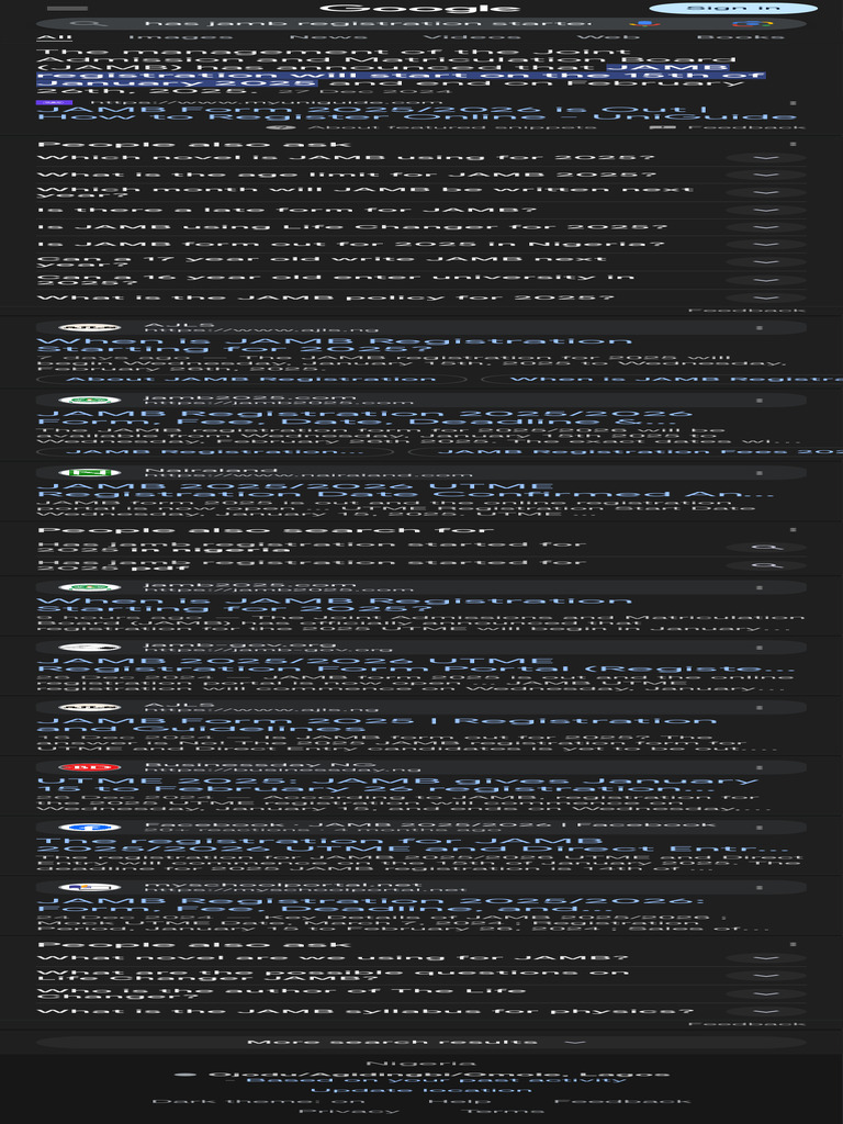 JAMB 2025 Registration Dates Announced | PDF | Nigeria
