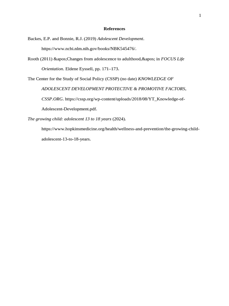 Reference List 3 | PDF