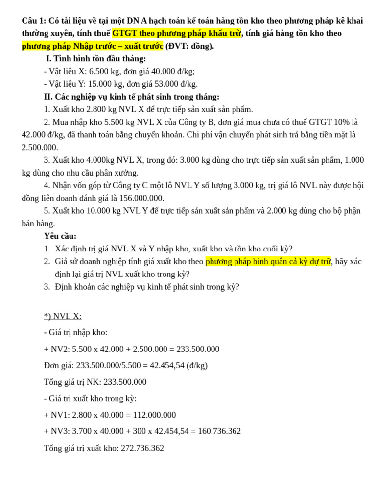 ĐỀ KIỂM TRA KTTC1-K17- BÀI SỐ 5 | PDF