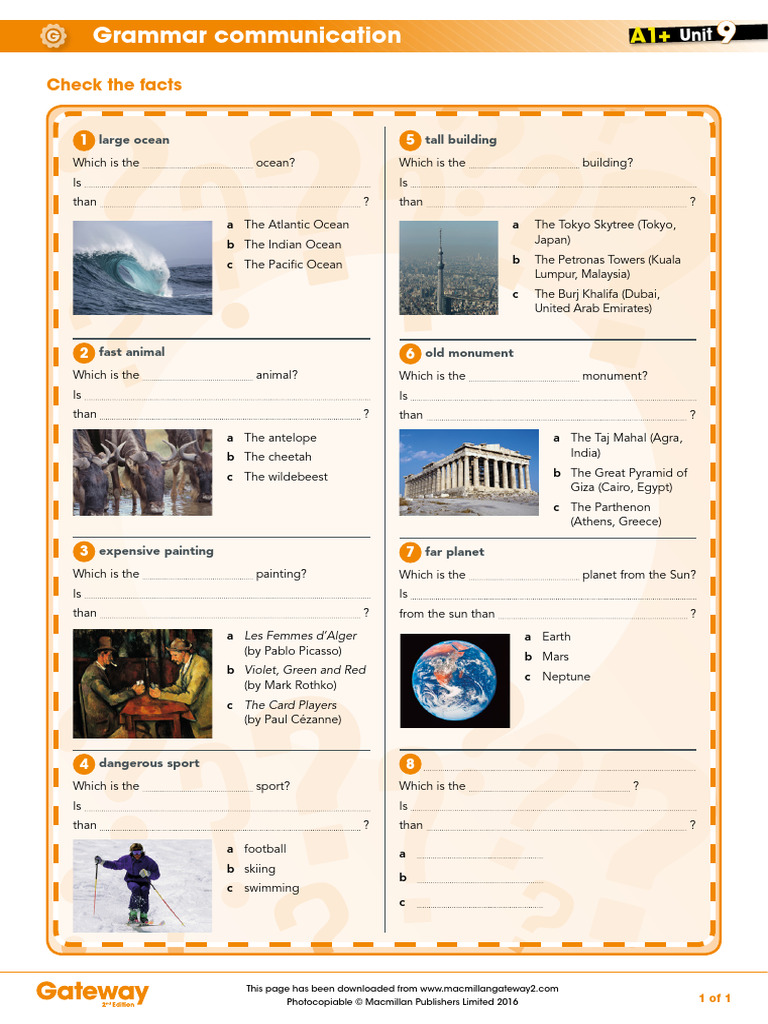 A1+ UNIT 9 Grammar Communication | PDF | Planets | Astronomy