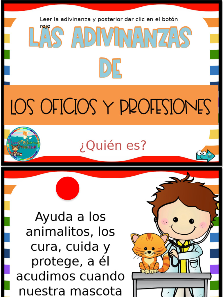 ANEXO 29 INTERACTIVO ADIVINANZAS OFICIOS y PROFESIONES | PDF