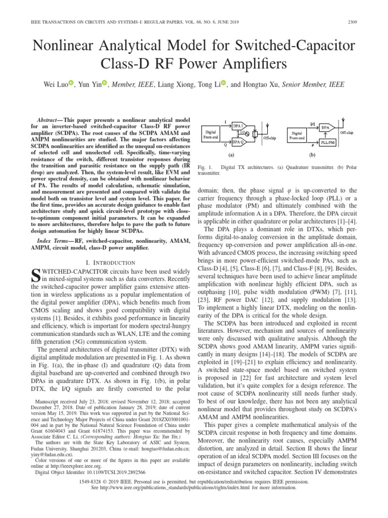 26 - Nonlinear - Analytical - Model - For - Switched-Capacitor - Class-D - RF - Power ...