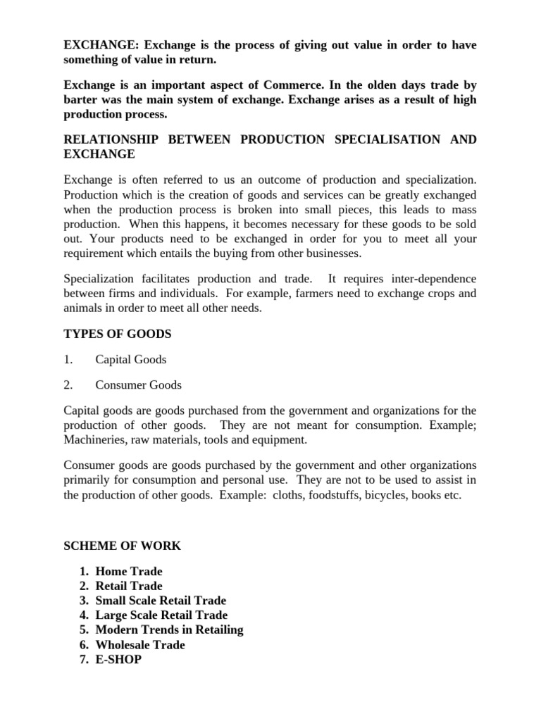 SS1 Second Term Notes Commerce | PDF | Retail | Supermarket