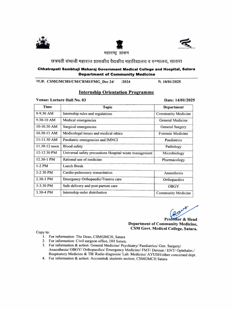 Internship Orientation Program Jan 2025 | PDF