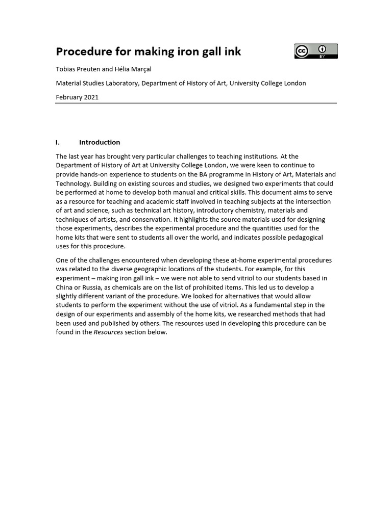 medieval_ink_public_final | PDF | Experiment | Ink