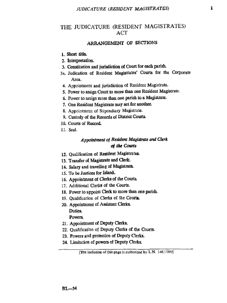 Judicature Act for Resident Magistrates | PDF | Magistrate | Probate